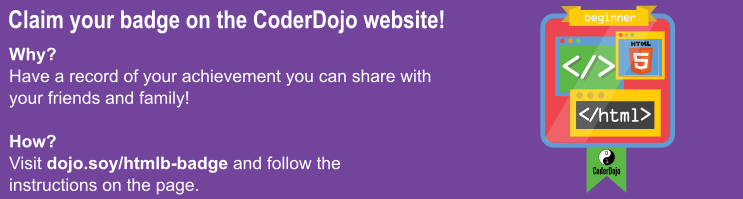 Download your project! · Beginner HTML